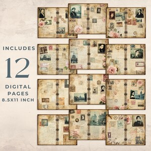 Forgotten Diary – Vintage Printable Junk Journal Kit With Portraits ...