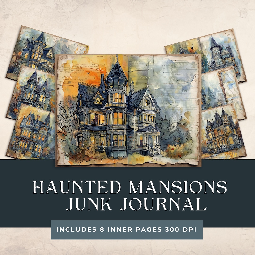 Haunted Mansion Junk Journal | Haunted House Printables | Ghost Craft ...