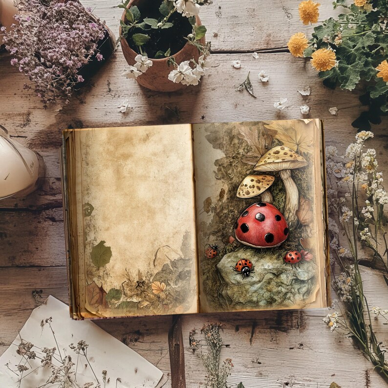 Woodland Ladybug Journal Pages | Printable Field Notes & Mushrooms ...