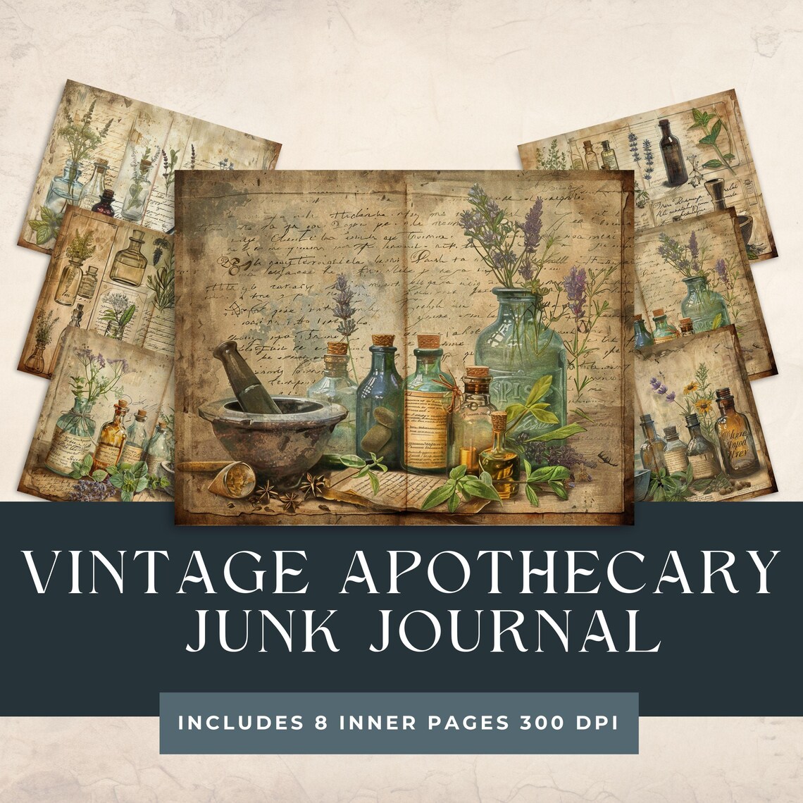 Apothecary Junk Journal | Vintage Pharmacy Journal | Dark Apothecary ...