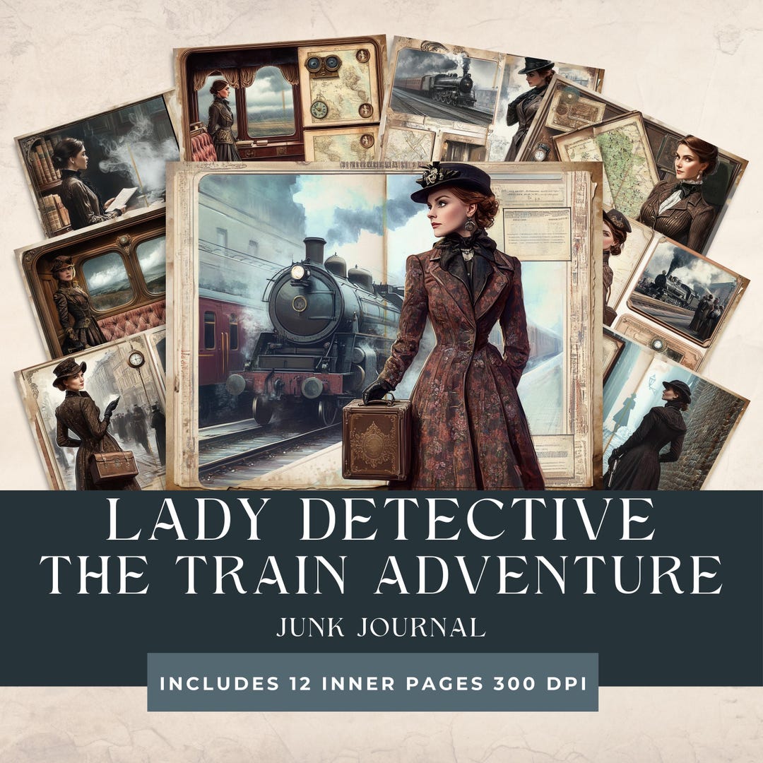 Detective Junk Journal Kit | Lady Detective Vintage Victorian Pages ...