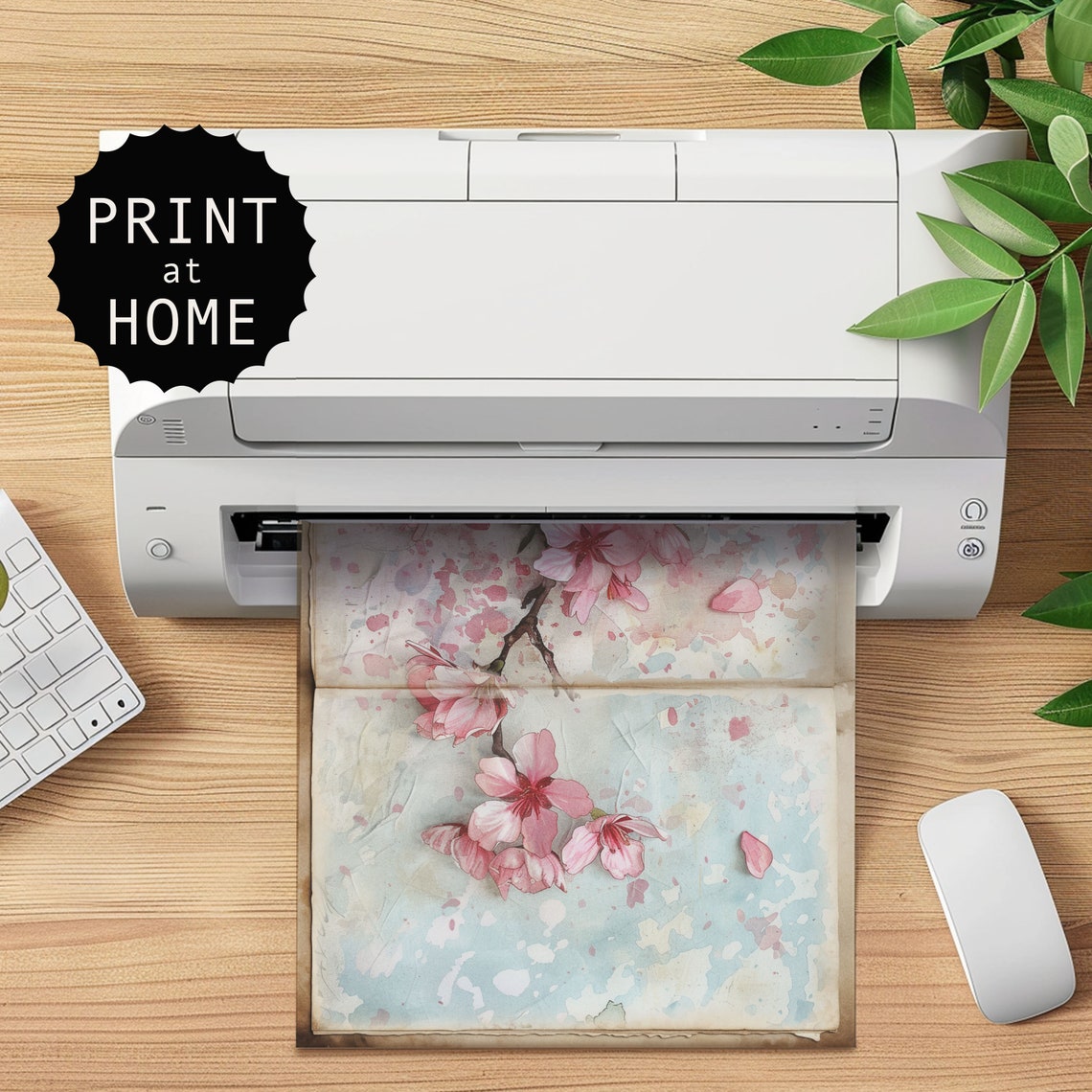 Junk Journal Printable, Cherry Blossom, Sakura Journal Pages, Neutral ...