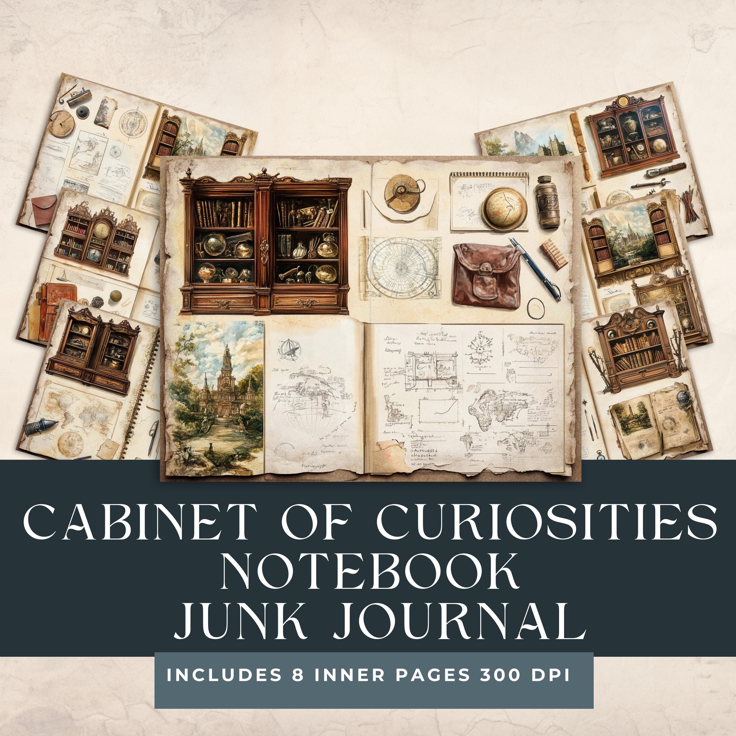 Cabinet of Curiosities Notebook Junk Journal | Science Ephemera ...