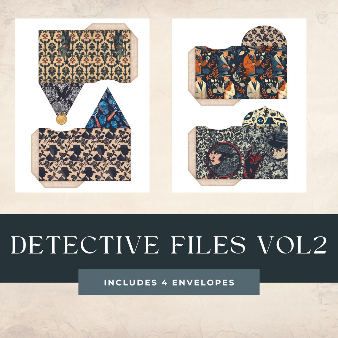 Detective Junk Journal Tags Vol2 | Digital Download | Mystery Case File ...