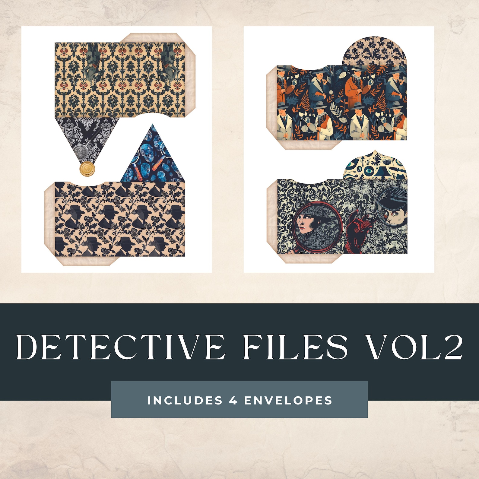 Detective Junk Journal Tags Vol2 | Digital Download | Mystery Case File ...