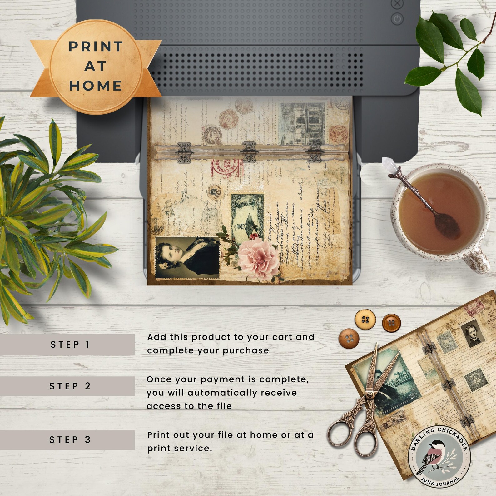 Forgotten Diary – Vintage Printable Junk Journal Kit With Portraits ...