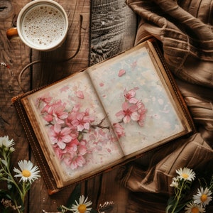 Junk Journal Printable, Cherry Blossom, Sakura Journal Pages, Neutral ...