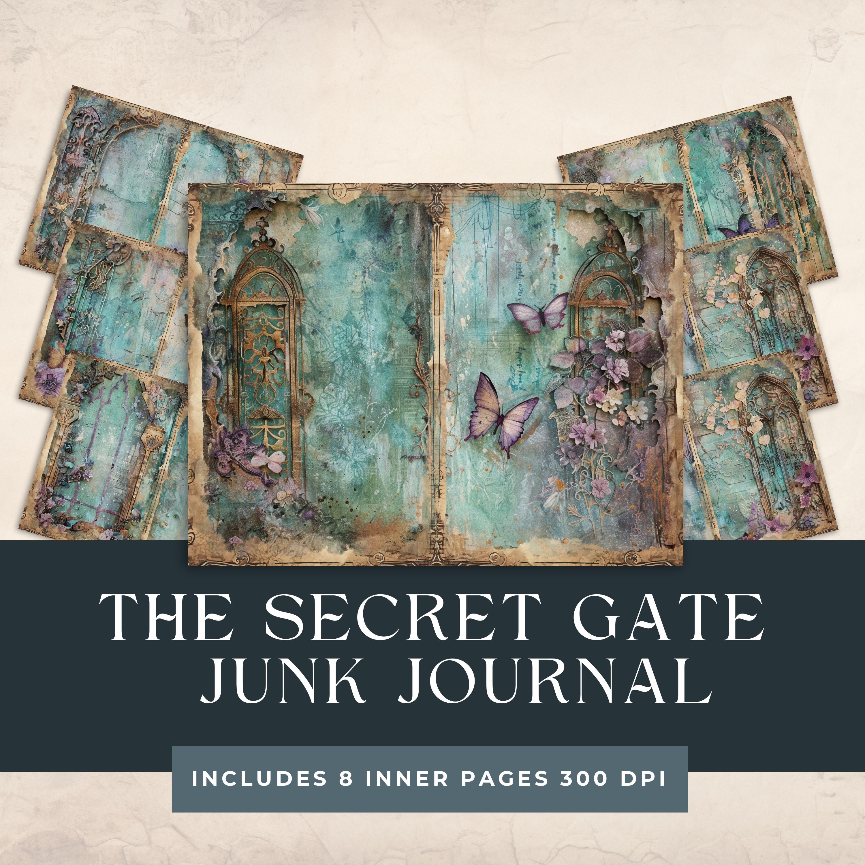 The Secret Gate Junk Journal | Whimsical Garden Gates Paper Craft ...