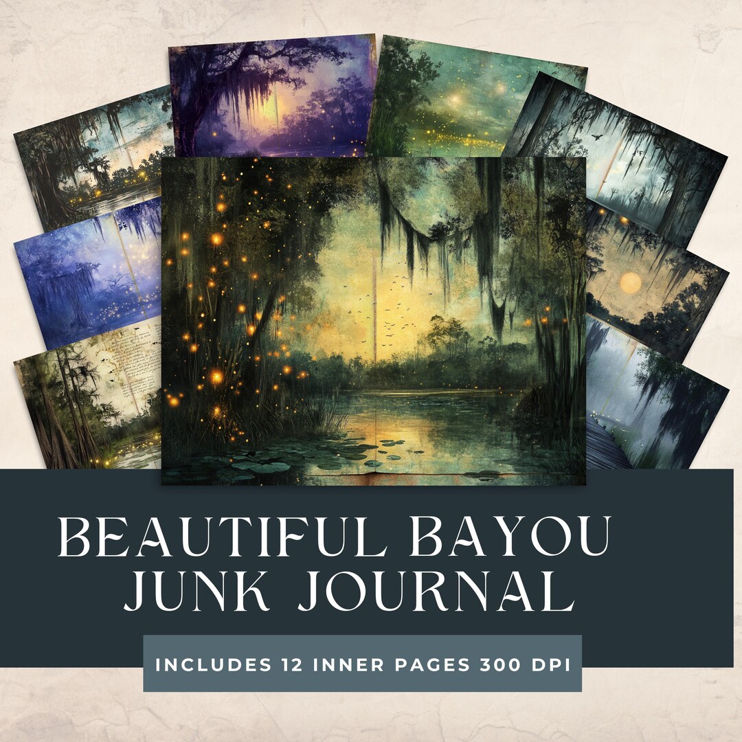 Firefly Swamp Junk Journal | Printable Dusk Firefly Pond | Beautiful ...