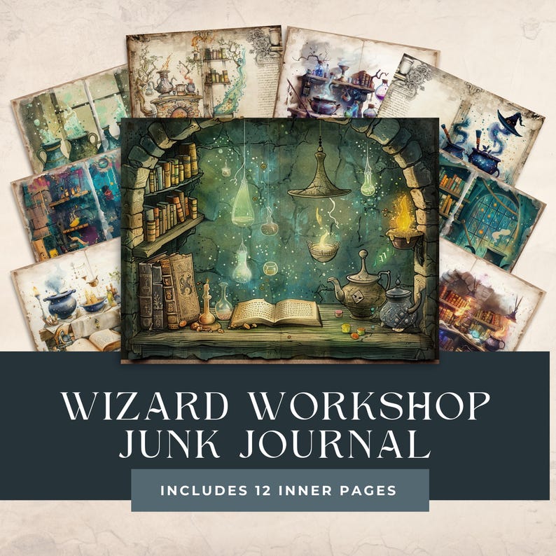 Junk Journal | Wizard | Magic Workshop | Magic School | Fantasy ...
