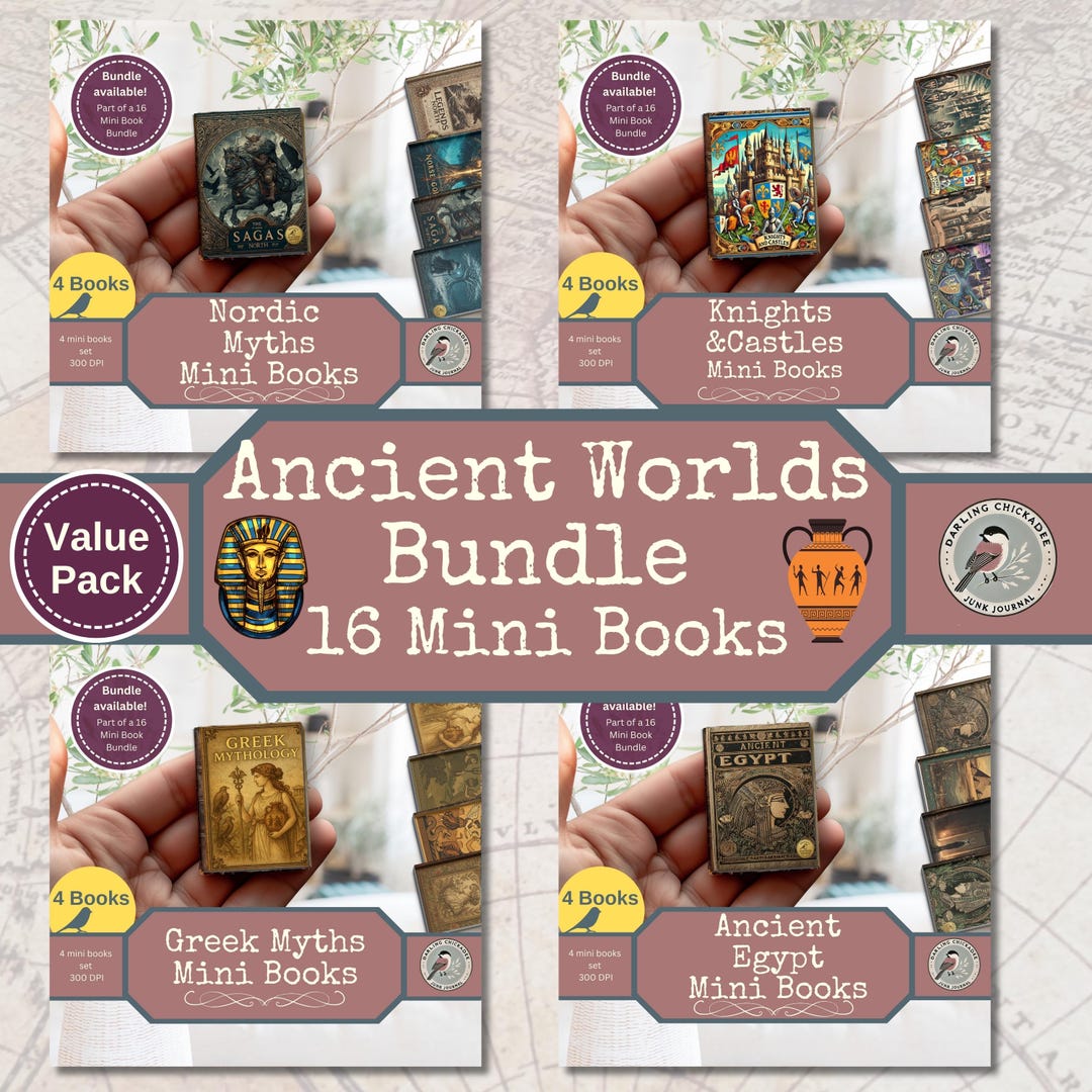 Ancient Worlds Mini Book Bundle – 16 Printable Books | Greek Myths ...