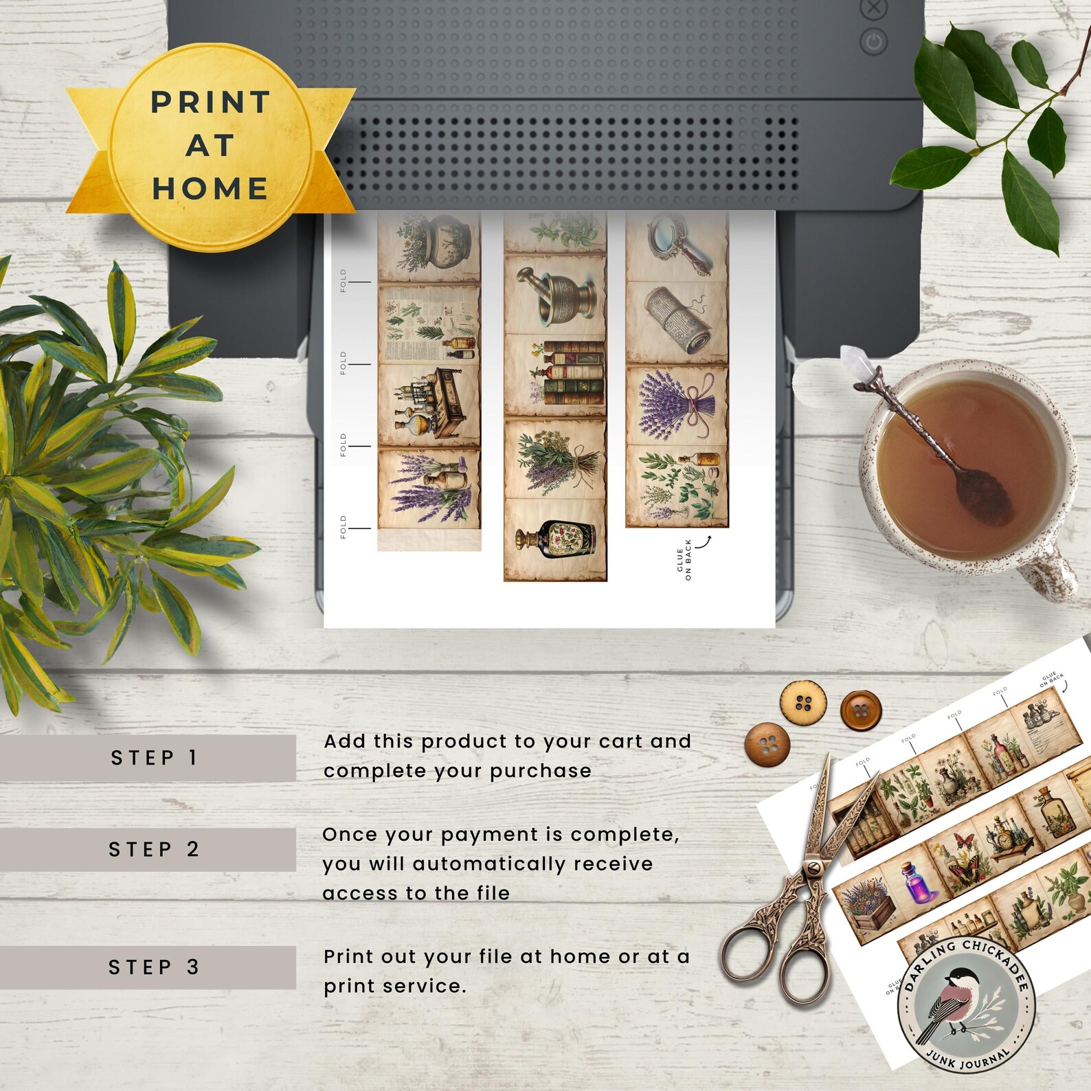 Vintage Apothecary Mini Books Printable Kit | Vintage Mini Books for ...