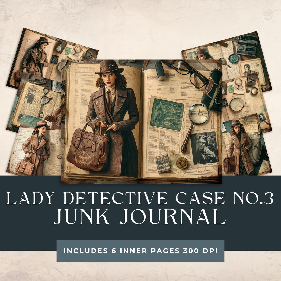 Lady Detective Case No.3 Junk Journal Kit | Detective Files | Crime ...