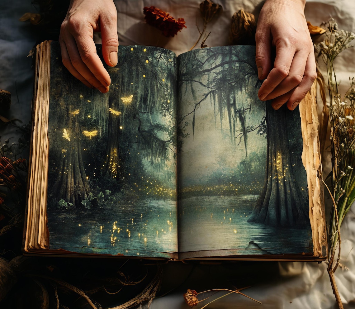 Firefly Swamp Junk Journal | Printable Dusk Firefly Pond | Beautiful ...