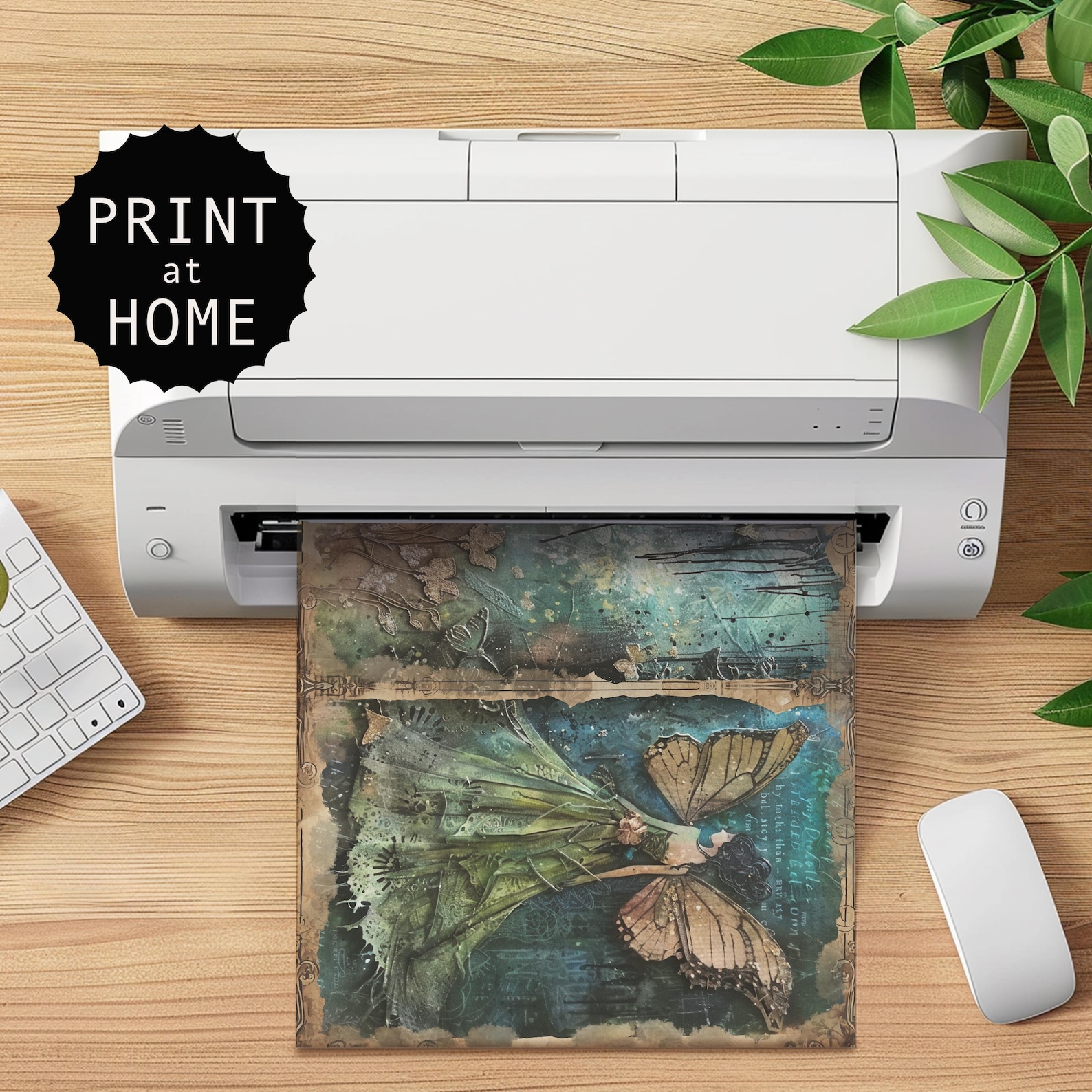 Fantasy Fairy Collage Printable Deep Forest Collage Sheet Fantasy ...