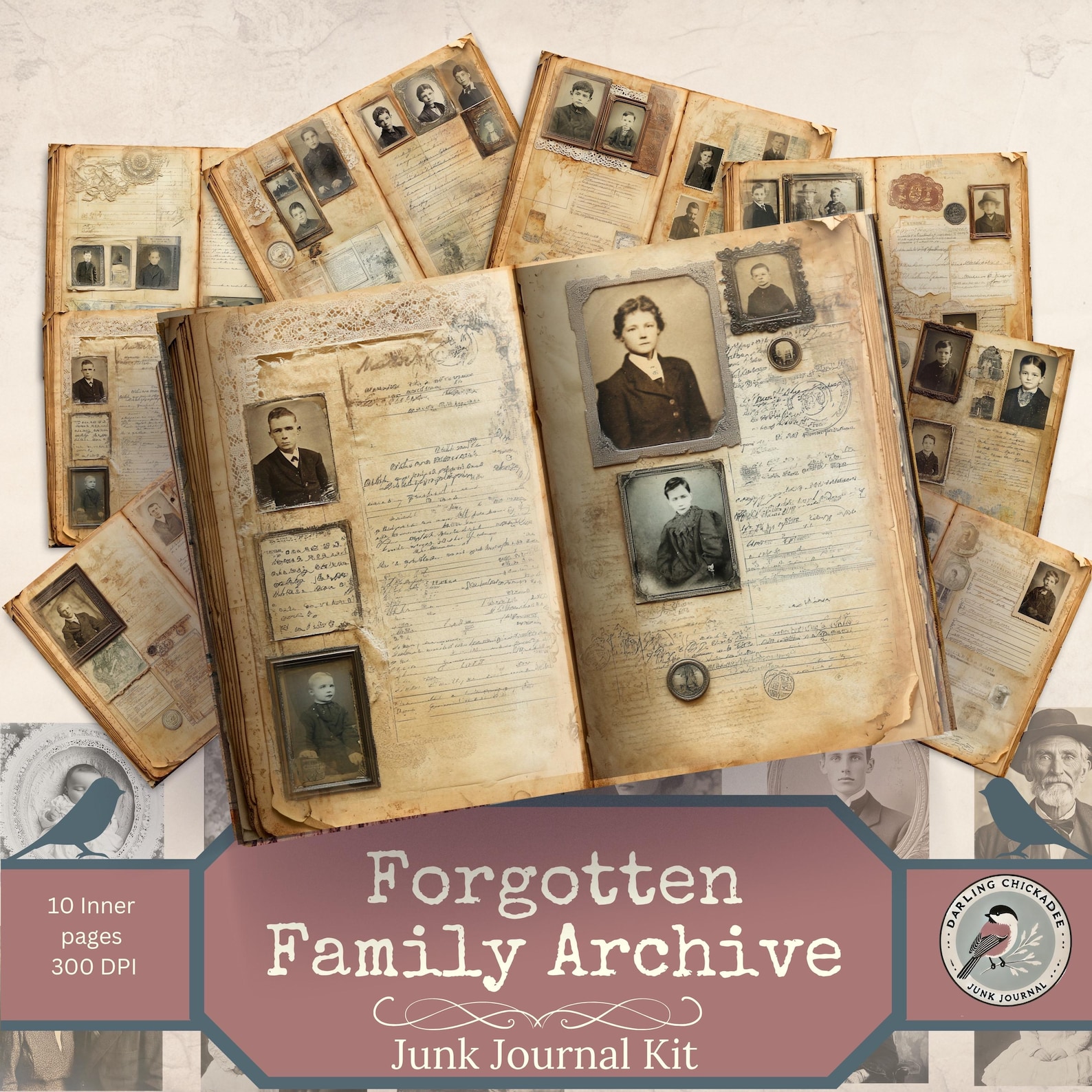 Forgotten Family Archive – Printable Vintage Junk Journal Kit ...