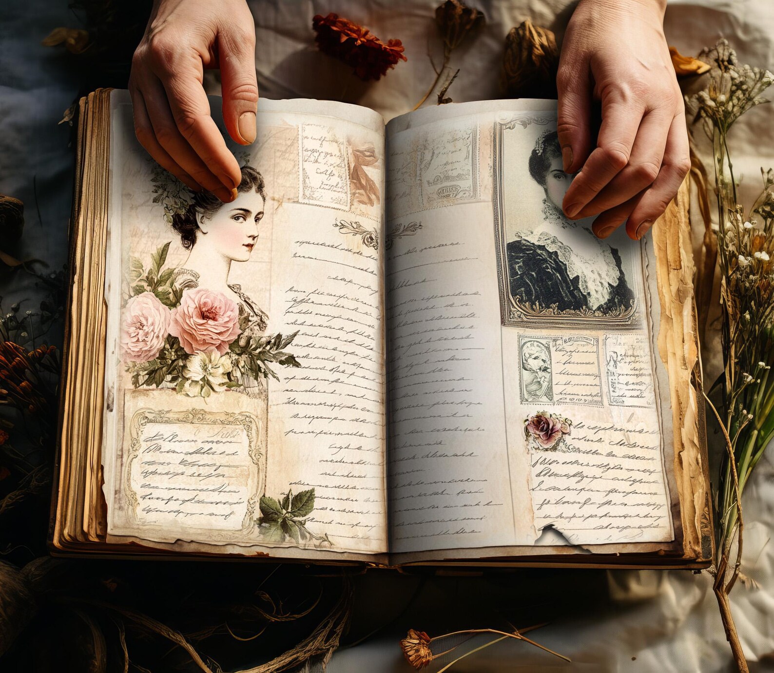 Victorian Romantic Diary Junk Journal | Regency Romance Printable ...