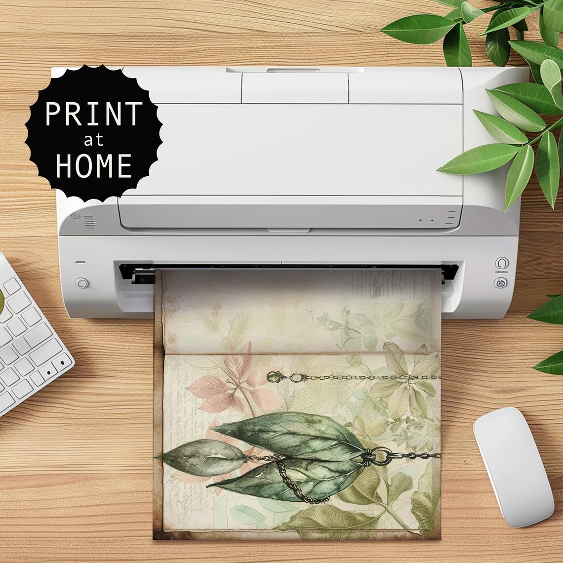 Elven Pendant Junk Journal | Elven Forest Printable Pages | Magic ...