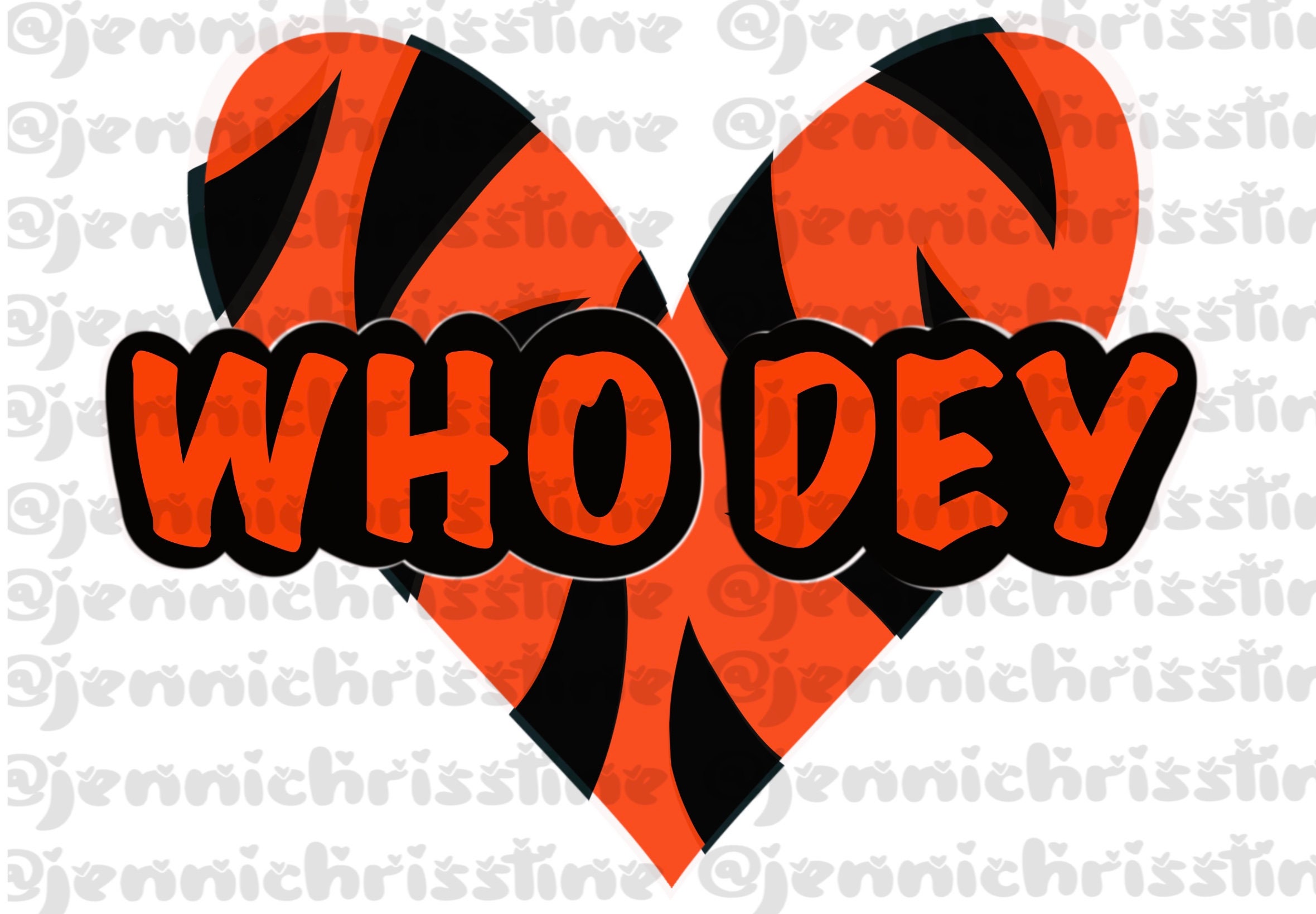Who Dey Layered Heart Svg Sublimation File - Etsy