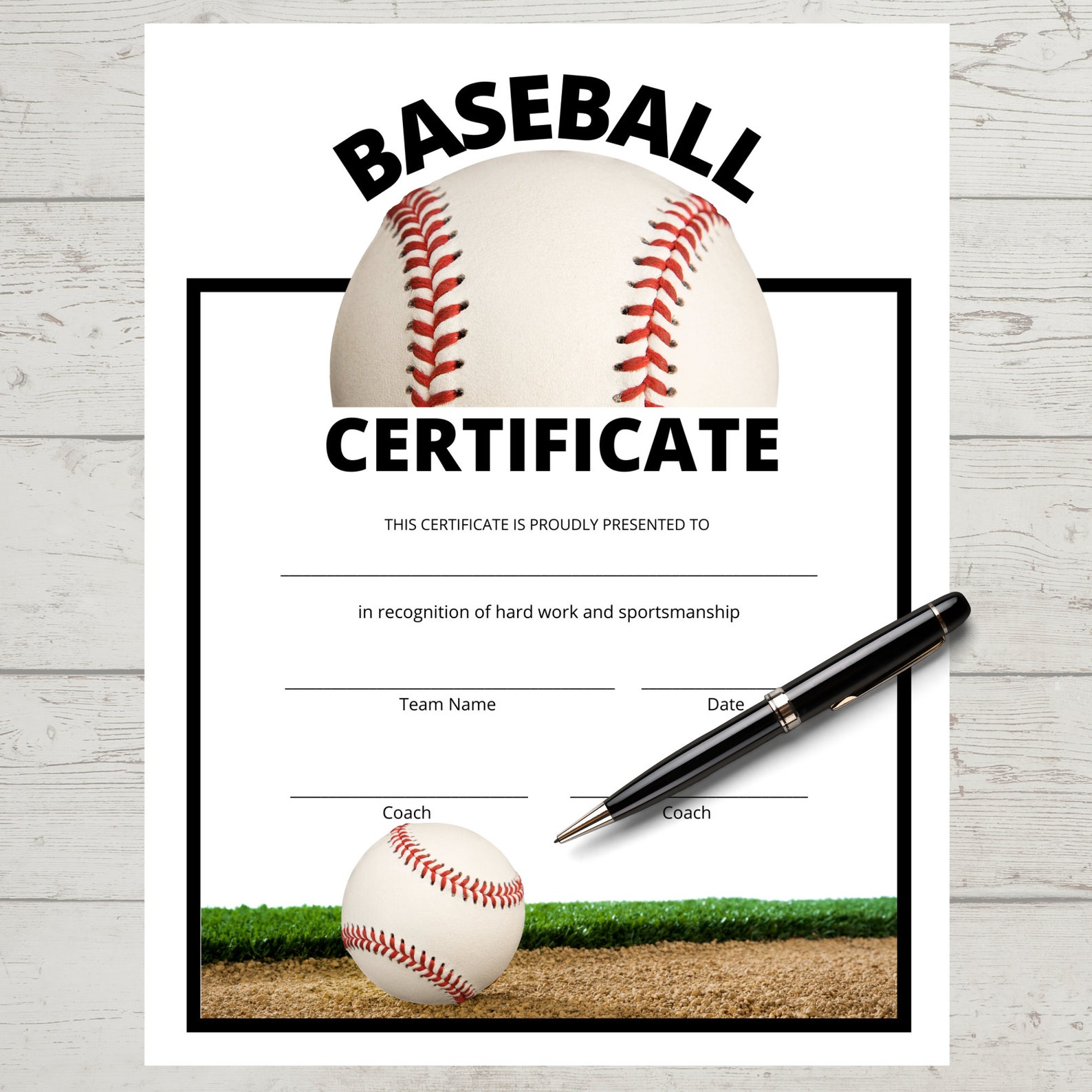 Baseball Certificate, Achievement, Award, Sports MVP, Certificate of ...