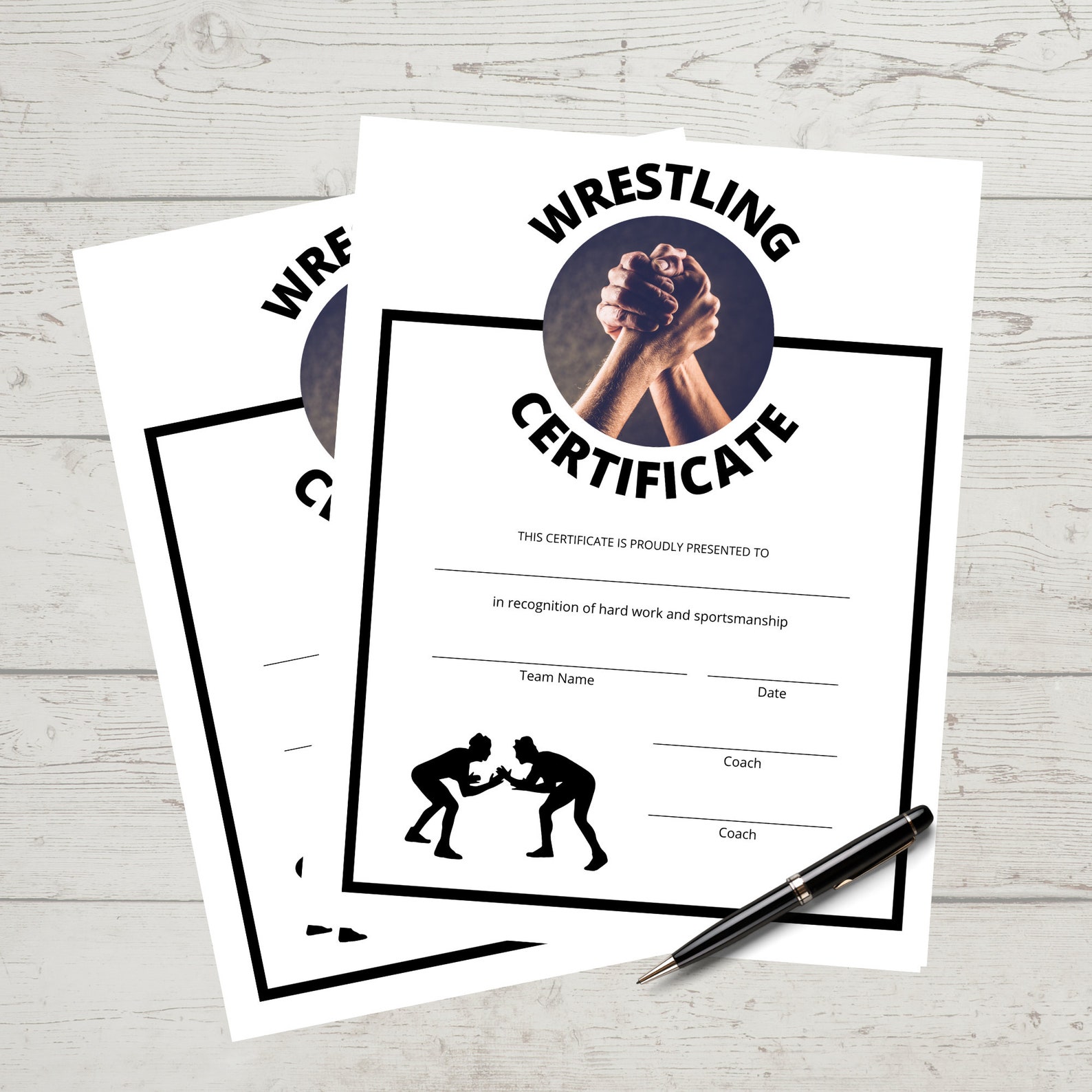Wrestling Certificate, Achievement, Award, Sports MVP, Certificate of ...
