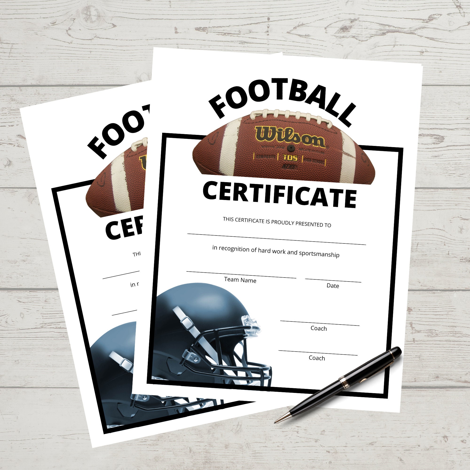 Football Certificate, Achievement, Award, Sports MVP, Certificate of ...