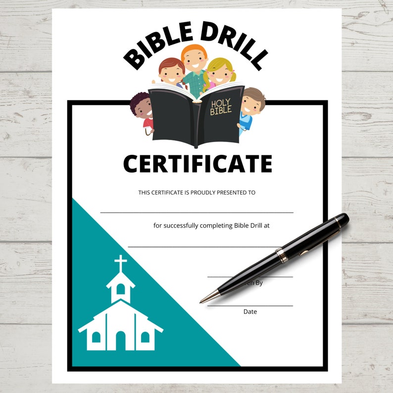 Bible Drill Certificate, Achievement, Award, Bible Study, Certificate ...