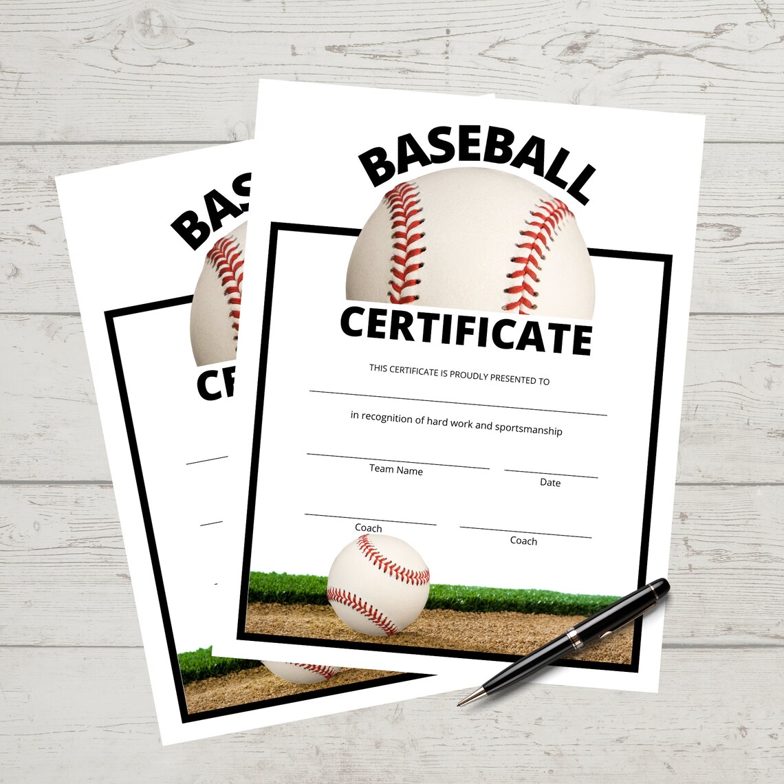 Baseball Certificate, Achievement, Award, Sports MVP, Certificate of ...