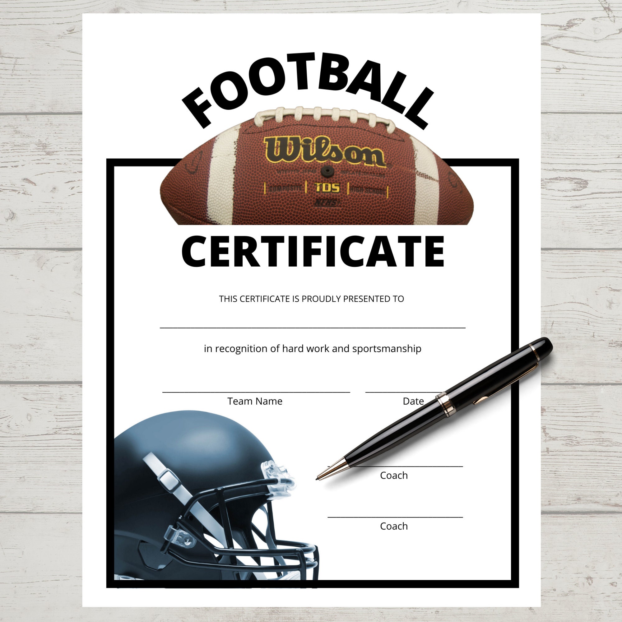 Football Certificate, Achievement, Award, Sports MVP, Certificate of ...