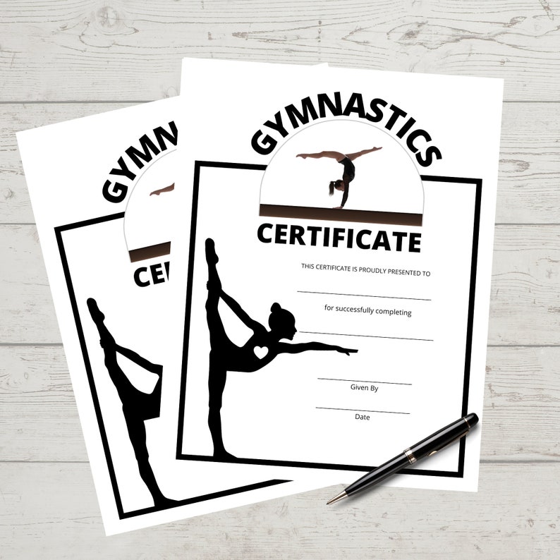 Gymnastics Certificate, Achievement, Award, Sports MVP, Certificate of ...