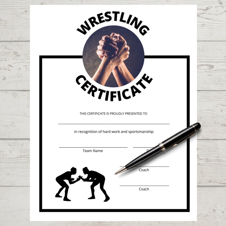 Wrestling Certificate, Achievement, Award, Sports MVP, Certificate of ...