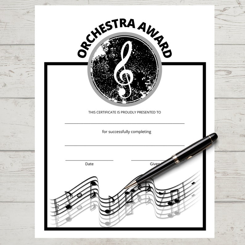 Certificate of Achievement, Music Award, Choir Award,orchestra Award ...