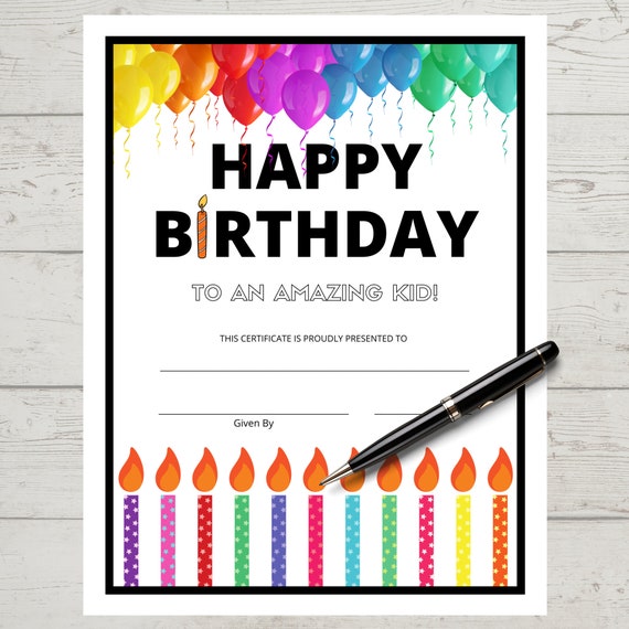 Preschool Graduation Certificates 72 Pcs Happy Birthday Certificates ...