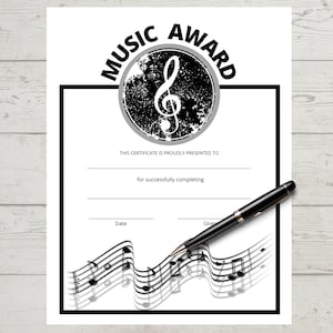 Certificate of Achievement, Music Award, Choir Award,orchestra Award ...