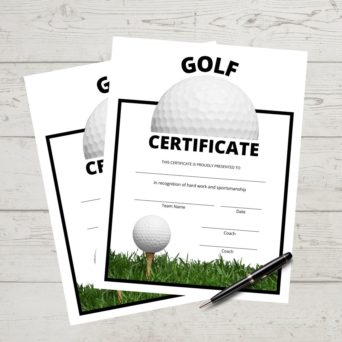 Golf Certificate, Achievement, Award, Sports MVP, Certificate of ...