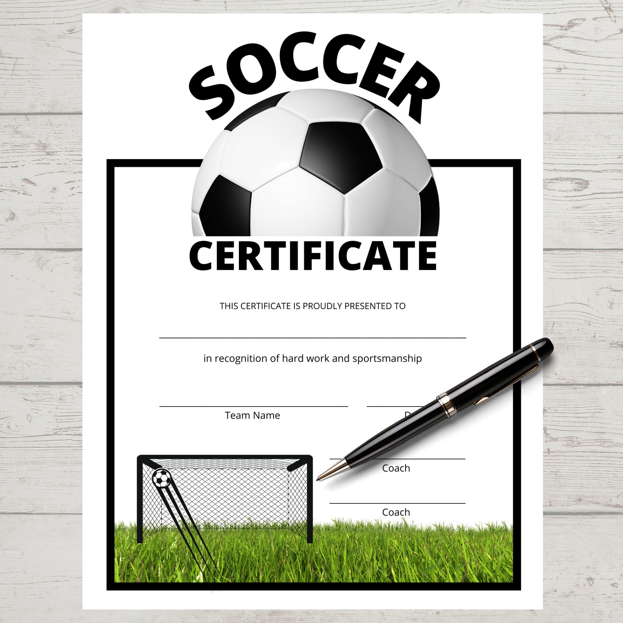Soccer Certificate, Achievement, Award, Sports MVP, Certificate of ...