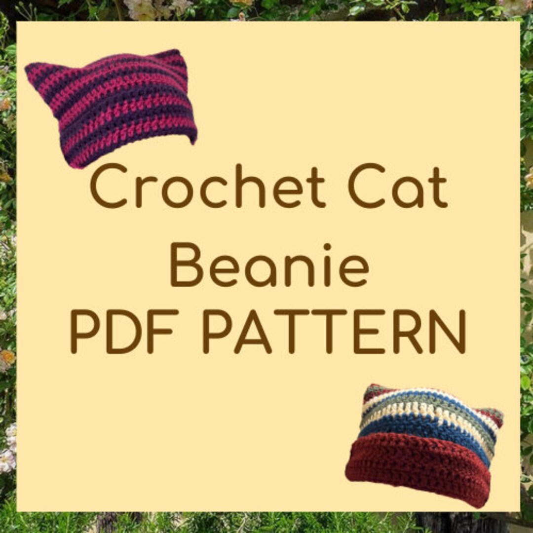 PATTERN: Crochet Cat Beanie by Rachosroom - Etsy