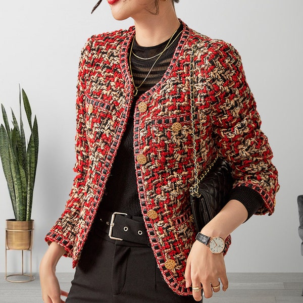 Tweed Jacket - Etsy