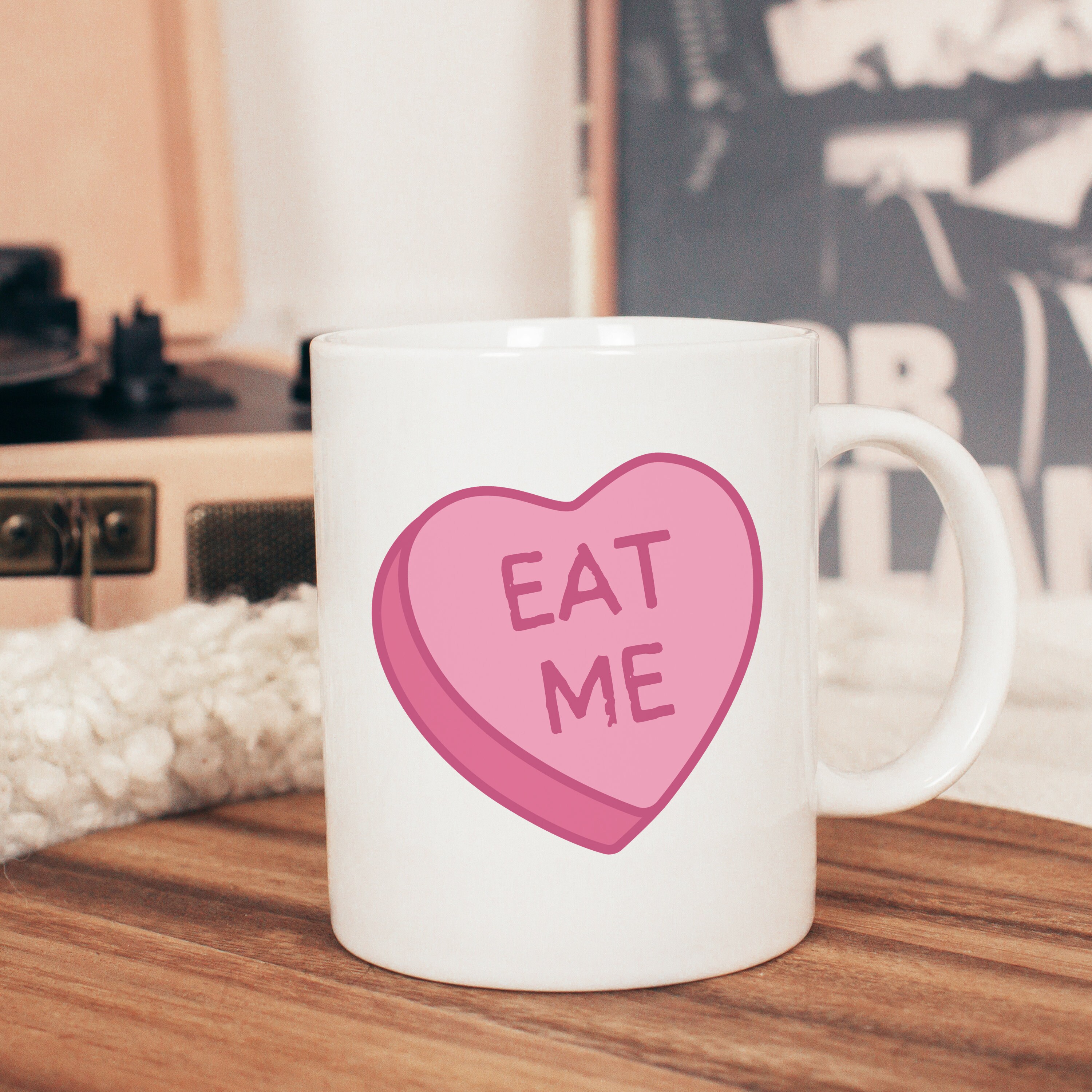 Eat Me Candy Heart PNG - Valentine's Day PNG - Pink Candy Heart Png ...