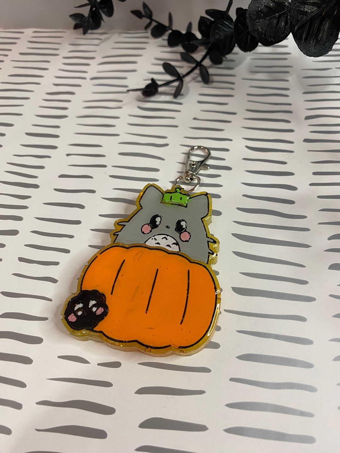 Kawaii Anime Forest Bunny Pumpkin Resin Keychains - Etsy