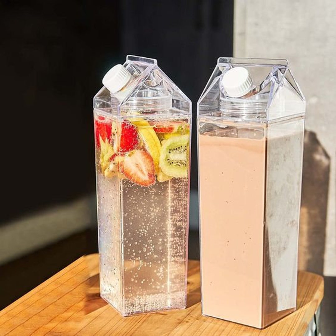 Clear Acrylic Milk Carton Water Bottle - Etsy