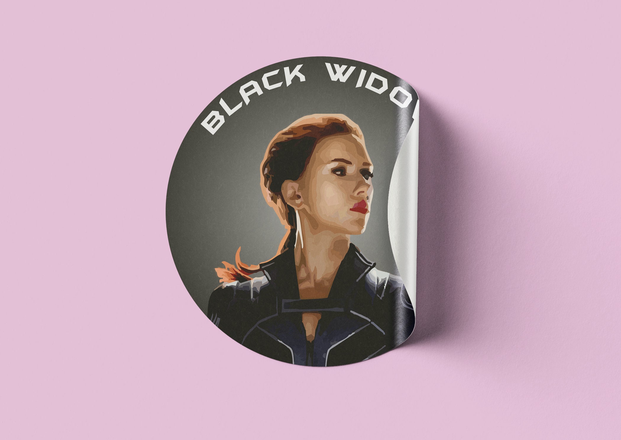 Marvel MCU Heroes Printable Digital Sticker BLACK WIDOW - Etsy