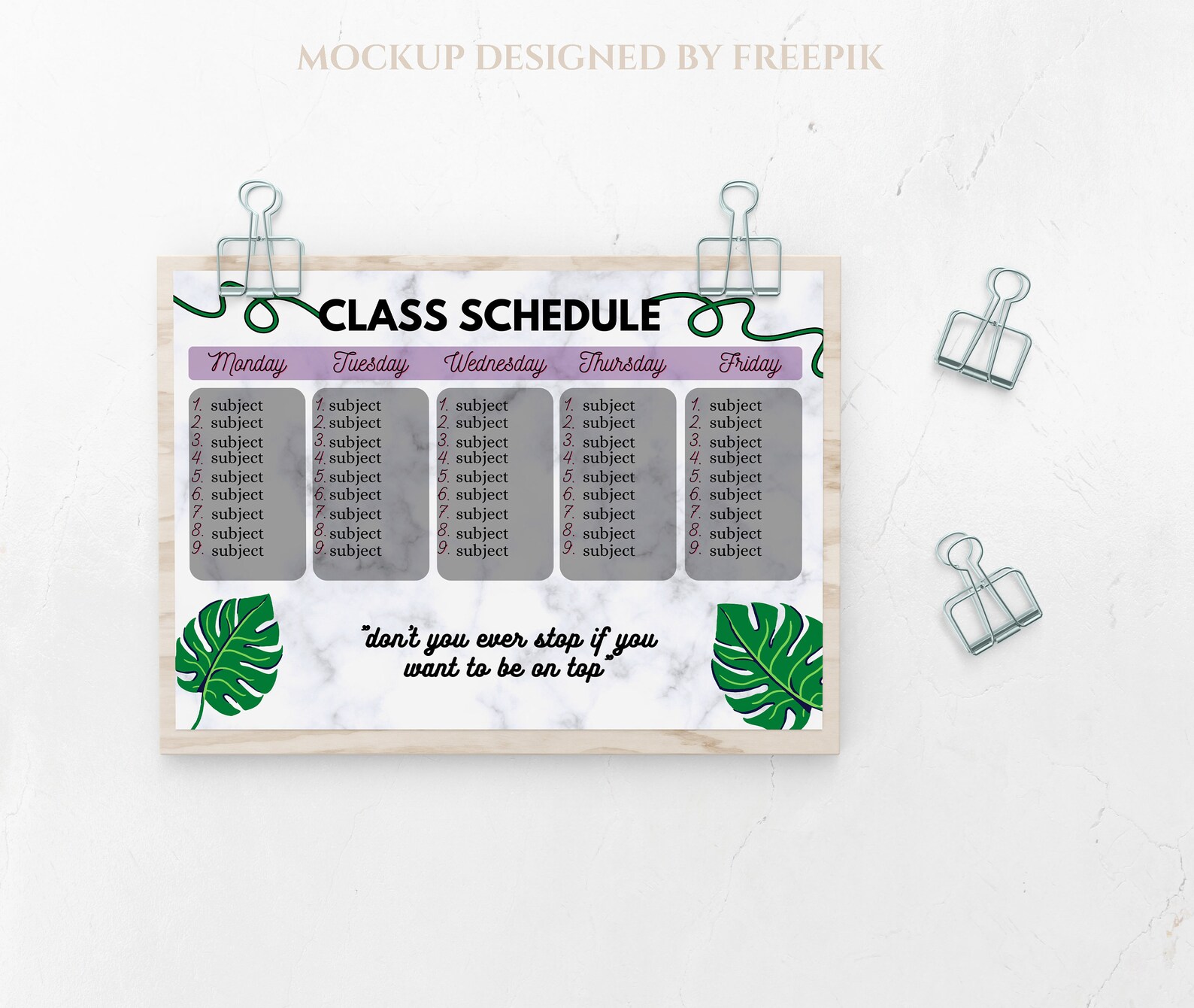 Aesthetic School Schedule Printable Class Schedule Template - Etsy