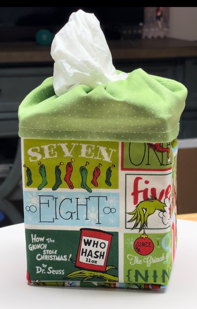 Grinch Tissue Box Cover - Etsy