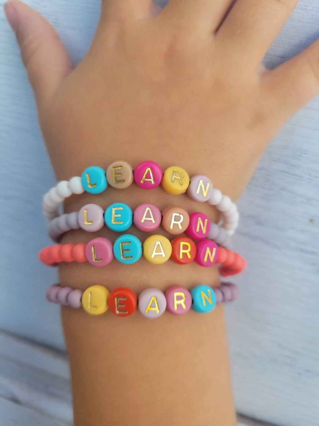 Back to School Preschool Bracelets LEARN - Etsy