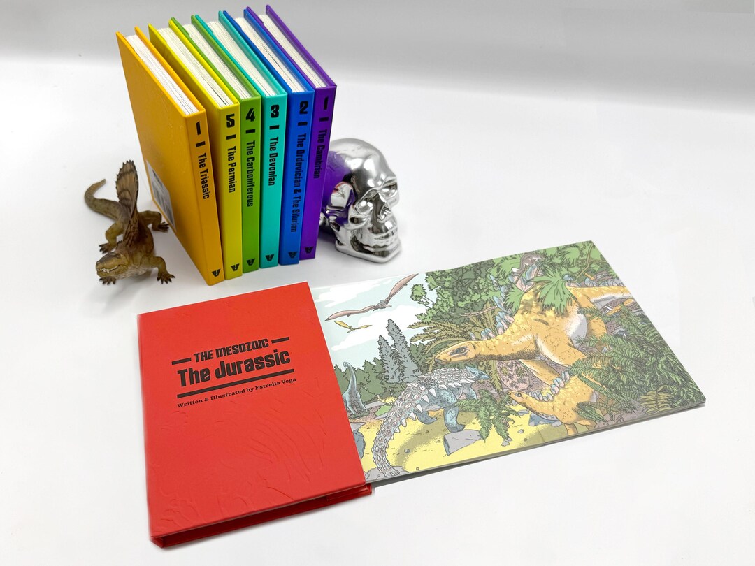 Jurassic Prehistory Art Book - a Panoramic View of the Mesozoic - Etsy