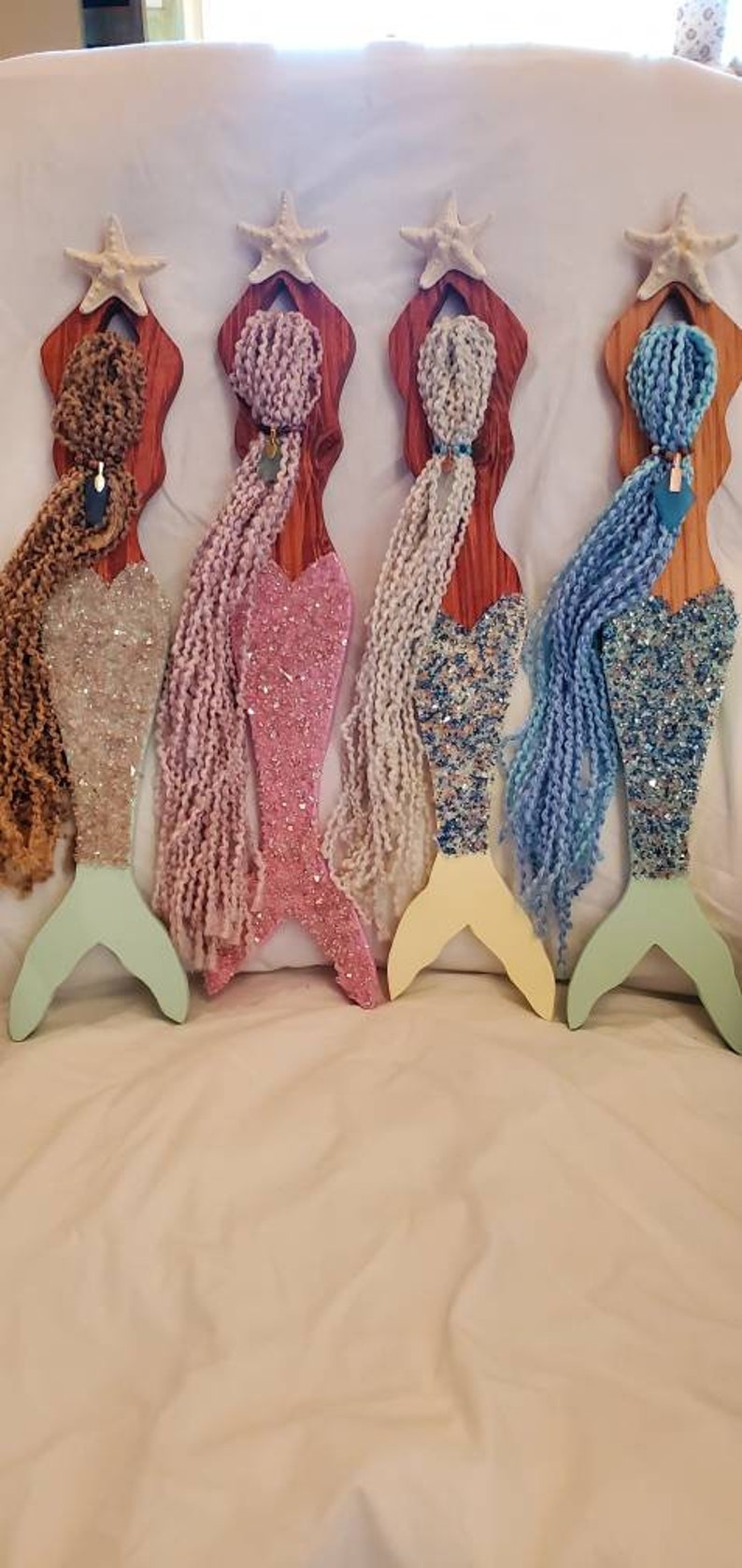 Wooden Mermaids Coastal Decor Beach Decor Mermaid Coastal - Etsy