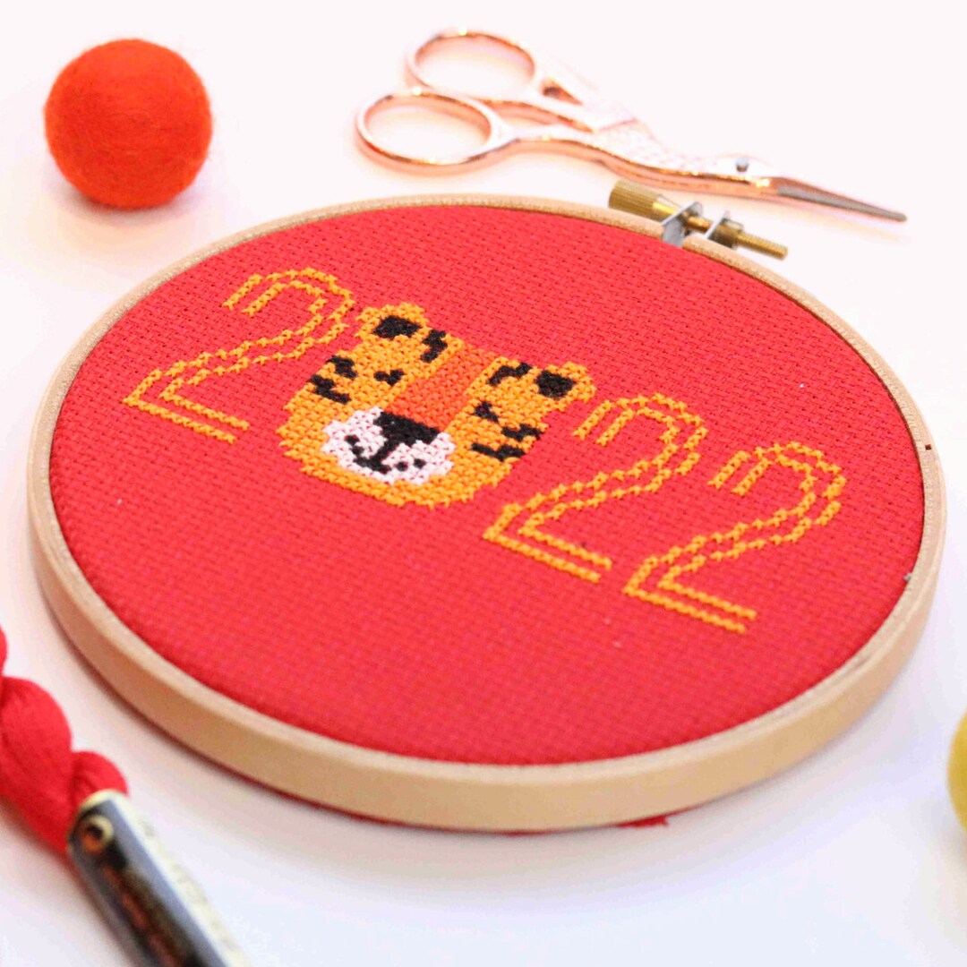 Year of the Tiger 2022 Chinese New Year Cross Stitch Pattern PDF - Etsy