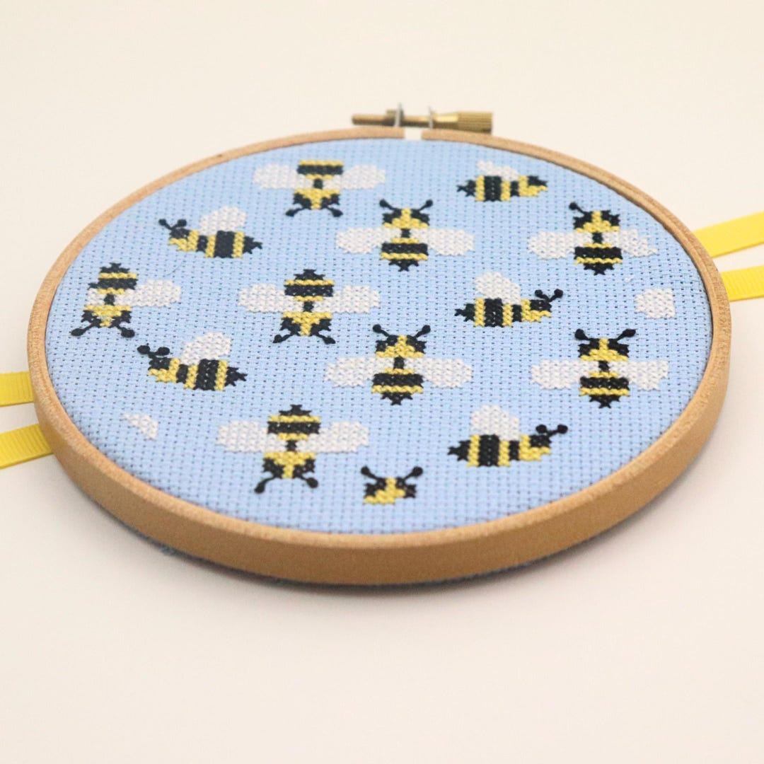 Repeating Bumble Bee Cross Stitch Pattern PDF – Quick & Easy DIY Gift ...
