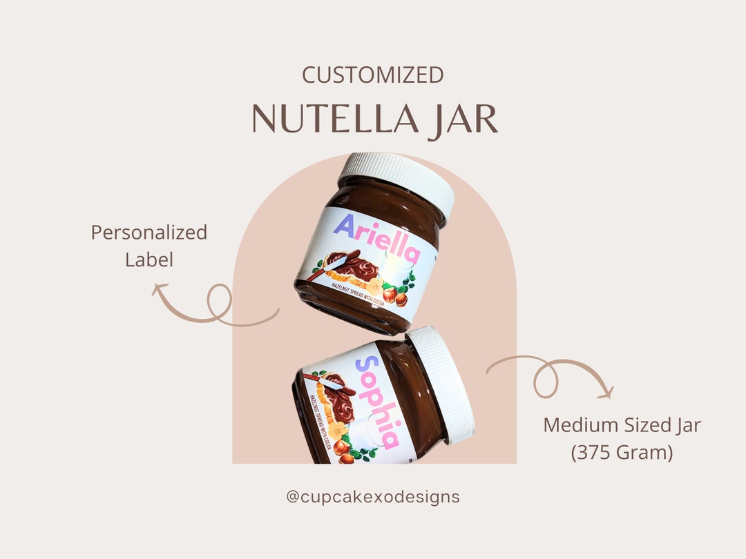 Custom Nutella Jar | Party Favour Gift - Personalized With Name or ...